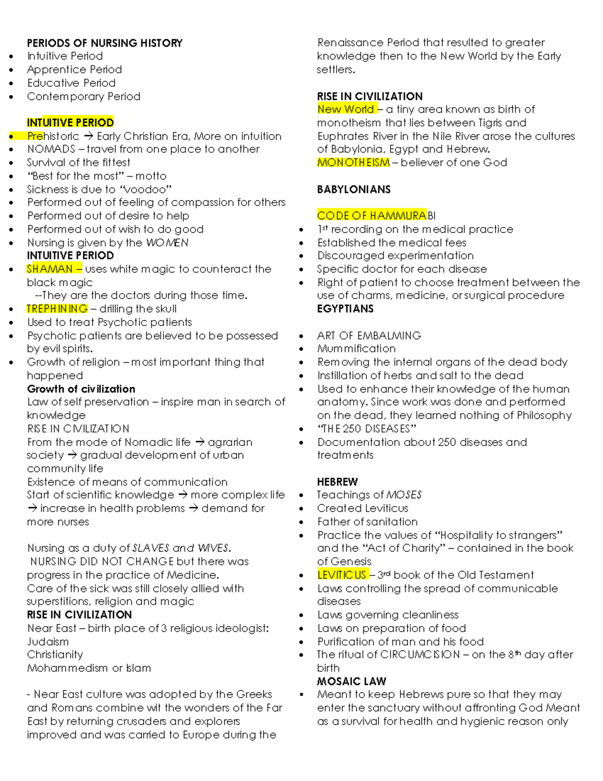 Periods of Nursing History: Intuitive, Apprentice, Educative, and ...