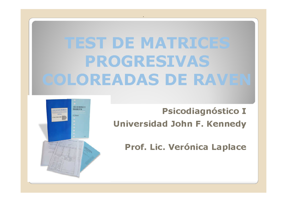 Test de Matrices Progresivas coloreadas de Raven - TEST DE MATRICES ...