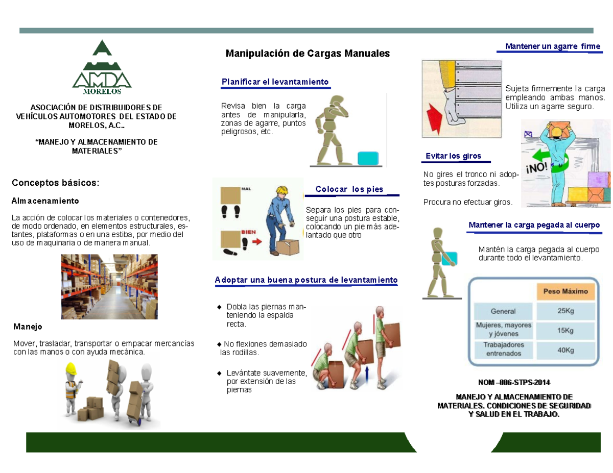 NOM-006-2014: Manejo y Almacenamiento de Materiales - Seguridad Laboral - Studocu