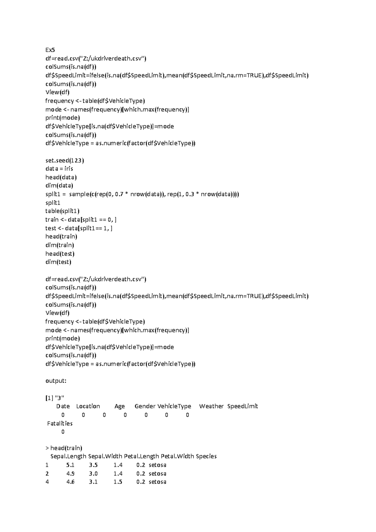 R Programming: Data Handling for Program 5 & 12 Analysis - Studocu