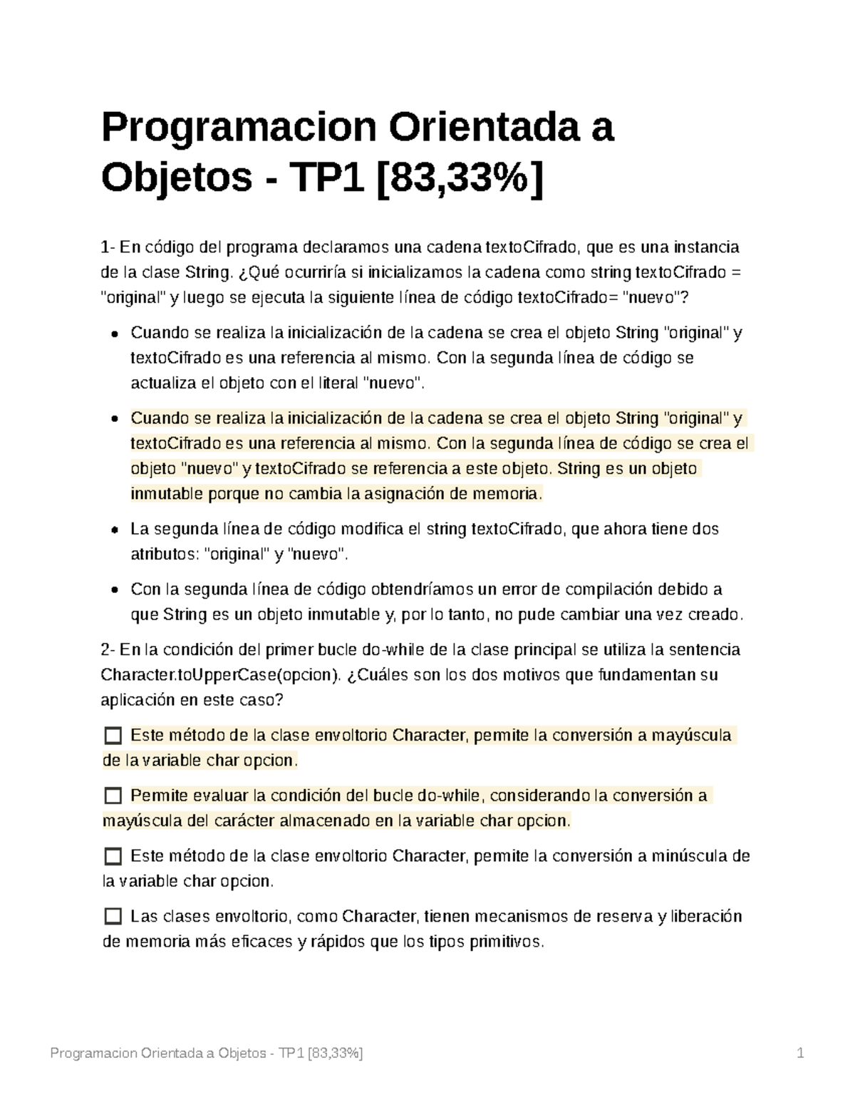 Programación Orientada a Objetos - TP1 [83,33%] - Programacion Orientada a Objetos - TP1 [83,33% ...