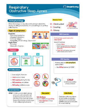 System disorder ATI templet Sleep Apnea - ACTIVE LEARNING TEMPLATES ...