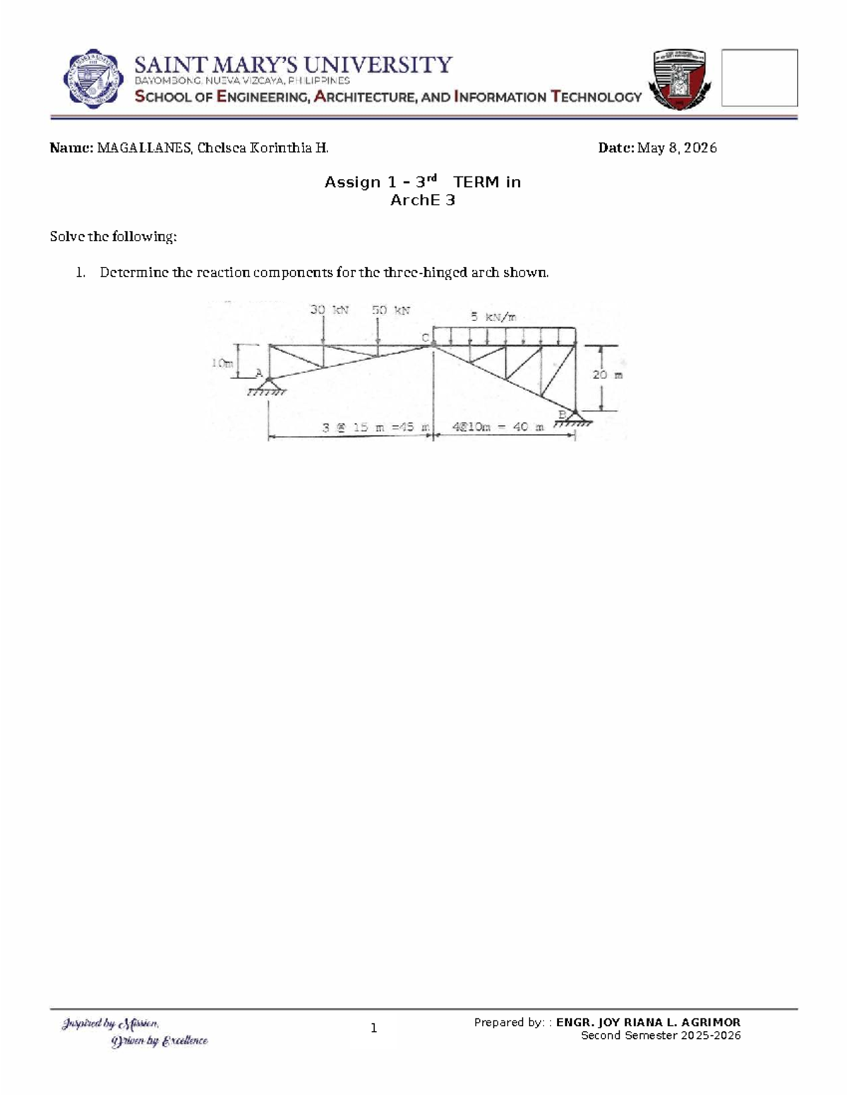 Assign 1 (3T-2S 2026) - Asignment - Theory of Architecture - 1 Prepared ...