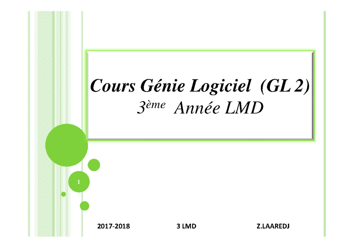Cours Genie Logiciel GL 2 3 eme Annee LM - Cours Génie Logiciel (GL 2 ...