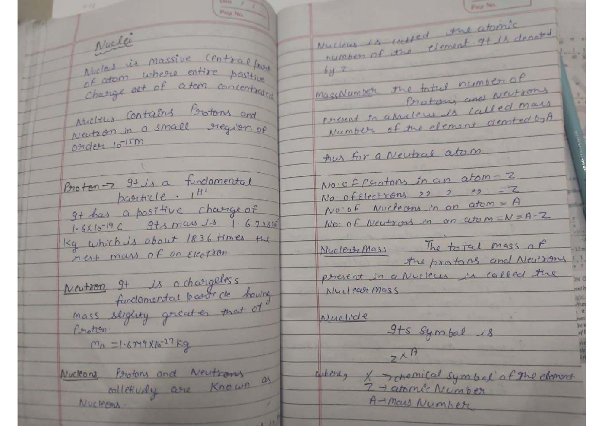 Nuclei and Atomic Structure: Key Concepts and Definitions (CHEM 101 ...