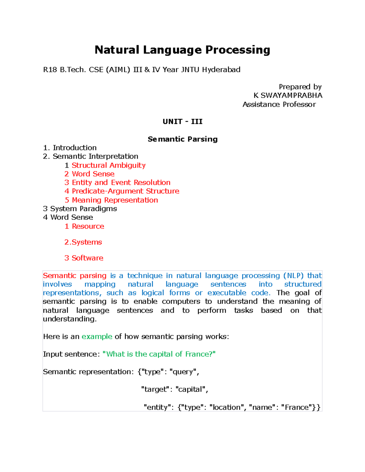 NLP UNIT III Final Exam Notes - Semantic Parsing and Interpretation ...