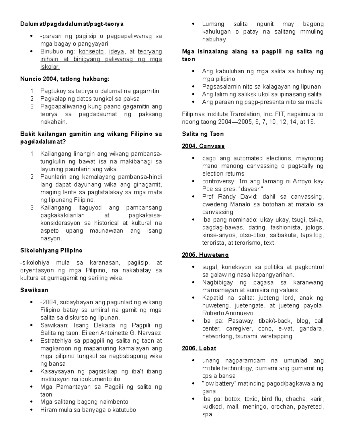 Dalumat 1 - Simple - DALUMAT NG/SA FILIPINO Ano ang DALUMAT? Ang ...