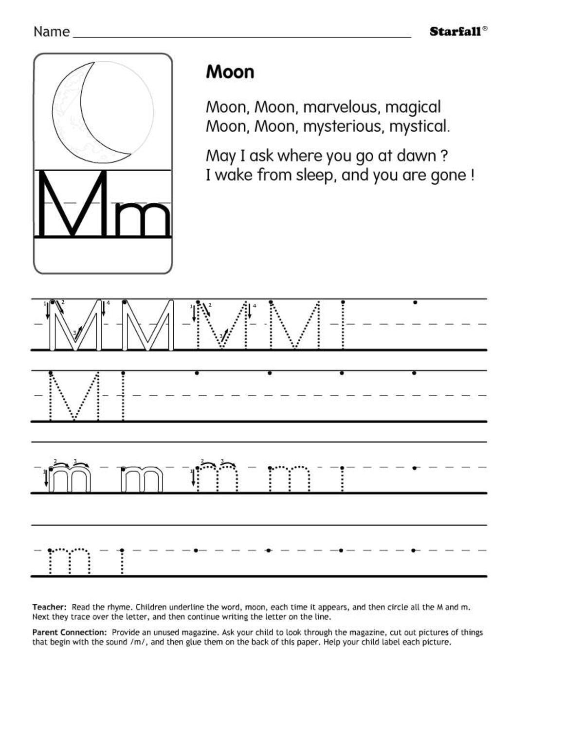 ABC Rhymes: Moon Activities for Early Learners - Studocu
