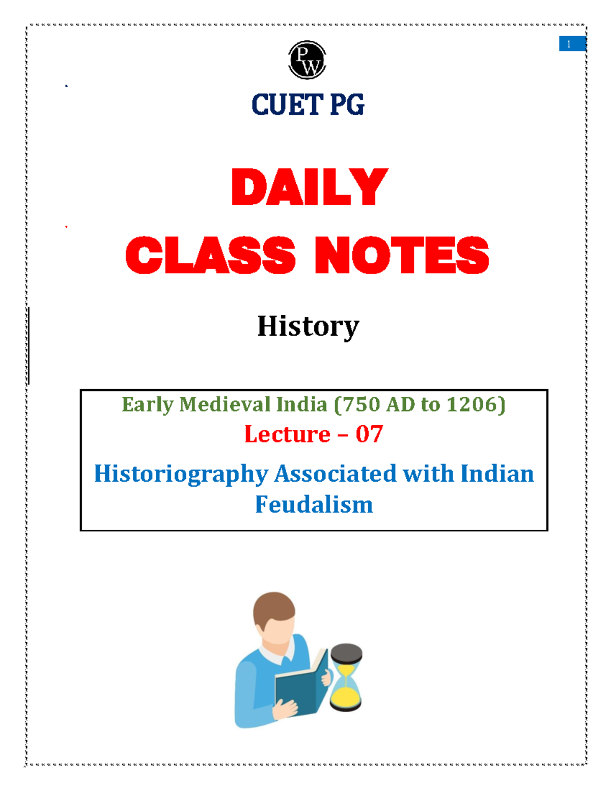 CUET PG Daily Class Notes: Historiography of Indian Feudalism (750-1206 ...