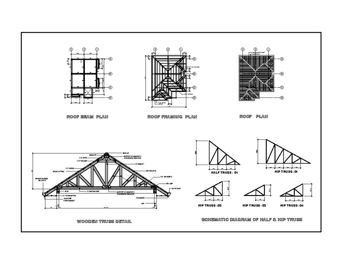 ROOF- Details for Course 2 1 700 A: Truss and Framing Plans - Studocu