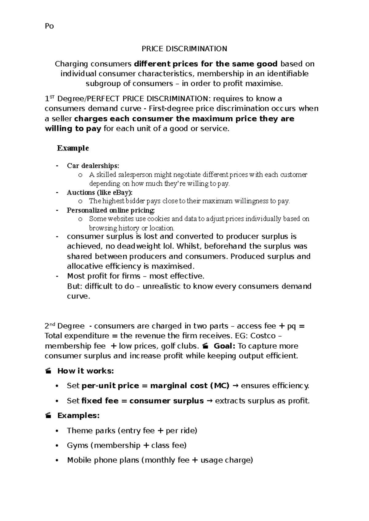Price Discrimination Explained: Types and Examples (ECO 101) - Studocu