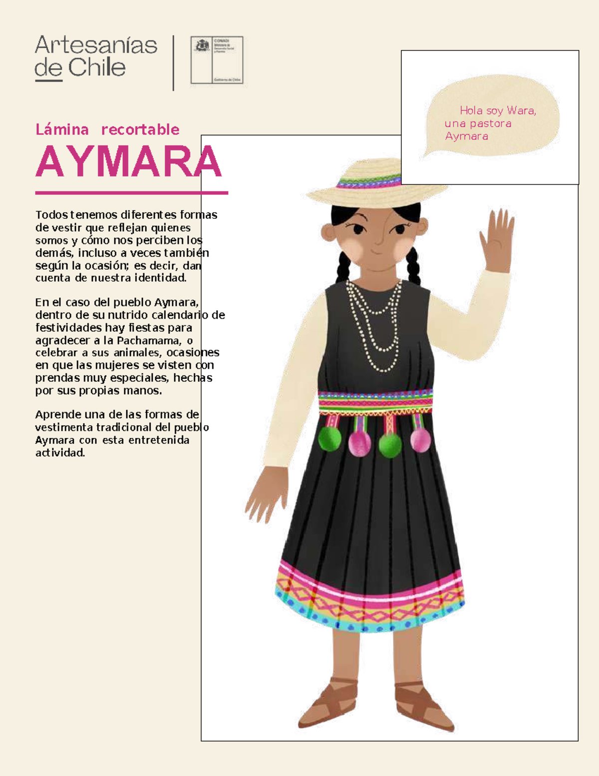 Lámina Recortable AYMARA y MAPUCHE: Vestimenta Tradicional - Studocu