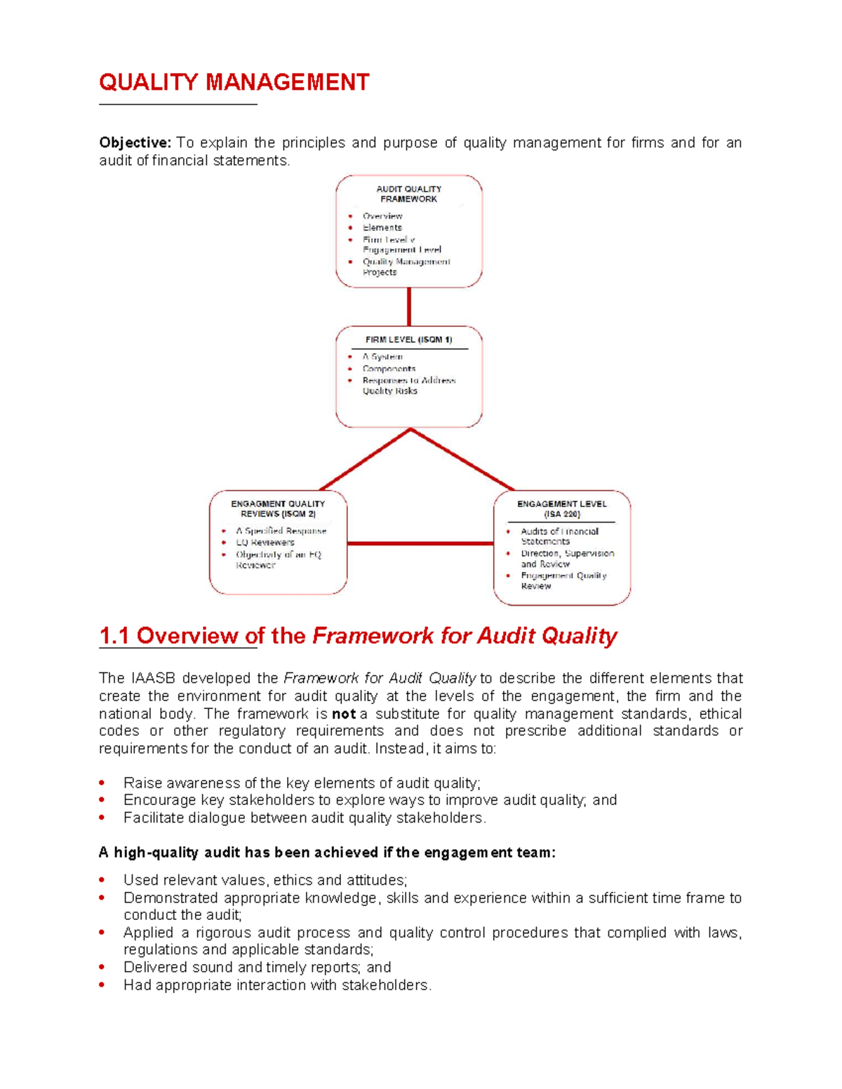 690533523 Chapter 5: Principles of Quality Management in Audits - Studocu