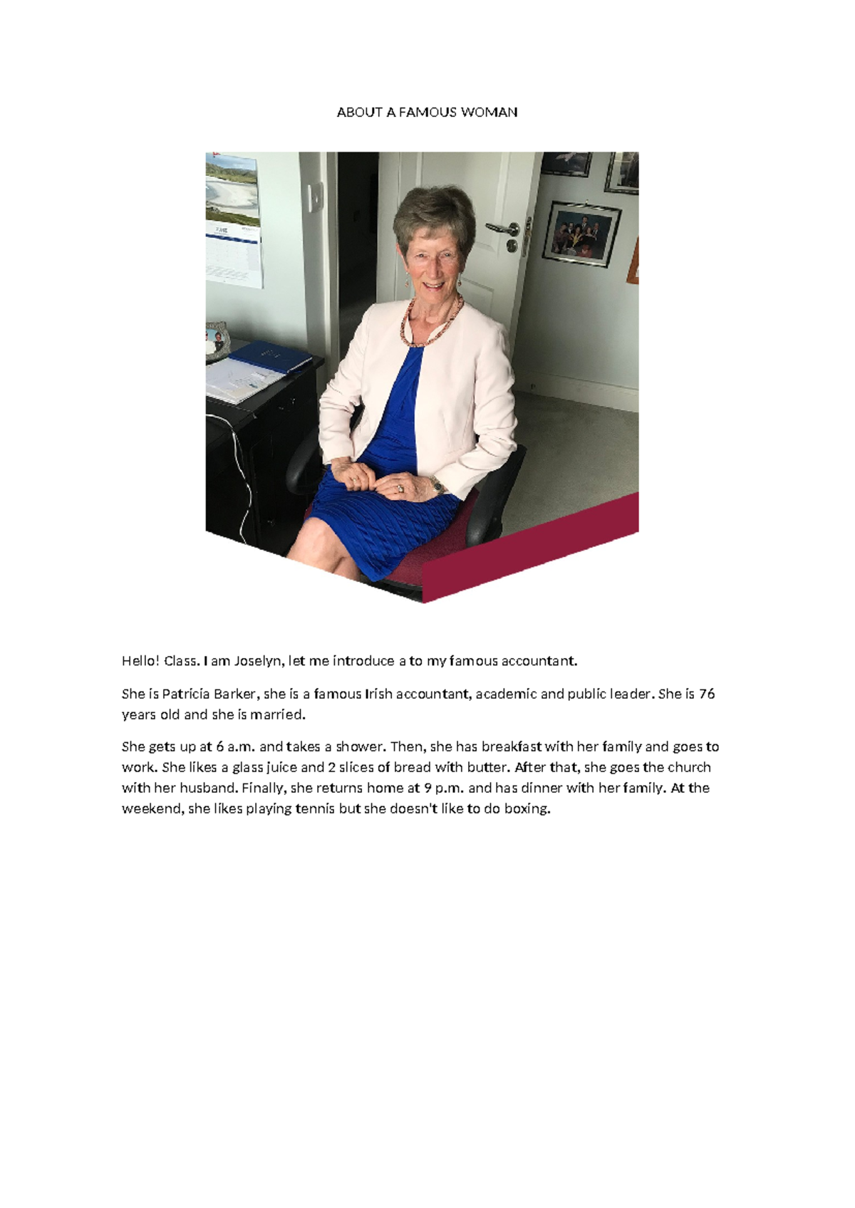 Famous Woman: Patricia Barker - An Insightful Biography - Studocu