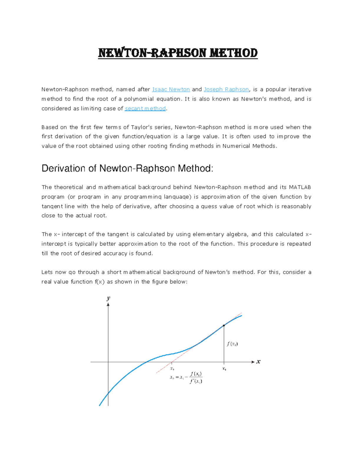 Newton-Raphson Method for Root Finding - Numerical Methods Lecture ...