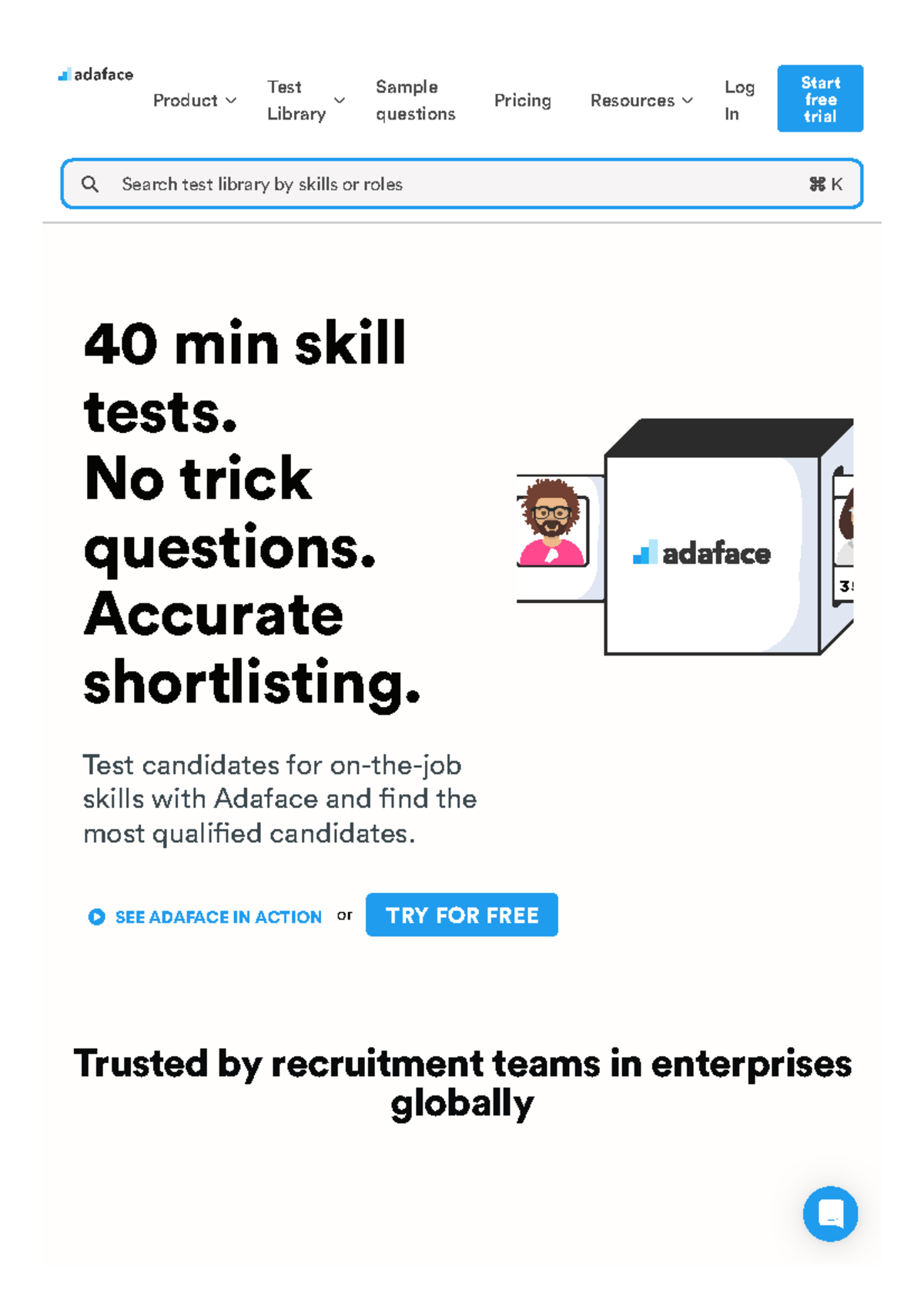 Adaface 40 min Skill Tests: Accurate Assessments for 500+ Roles - Studocu