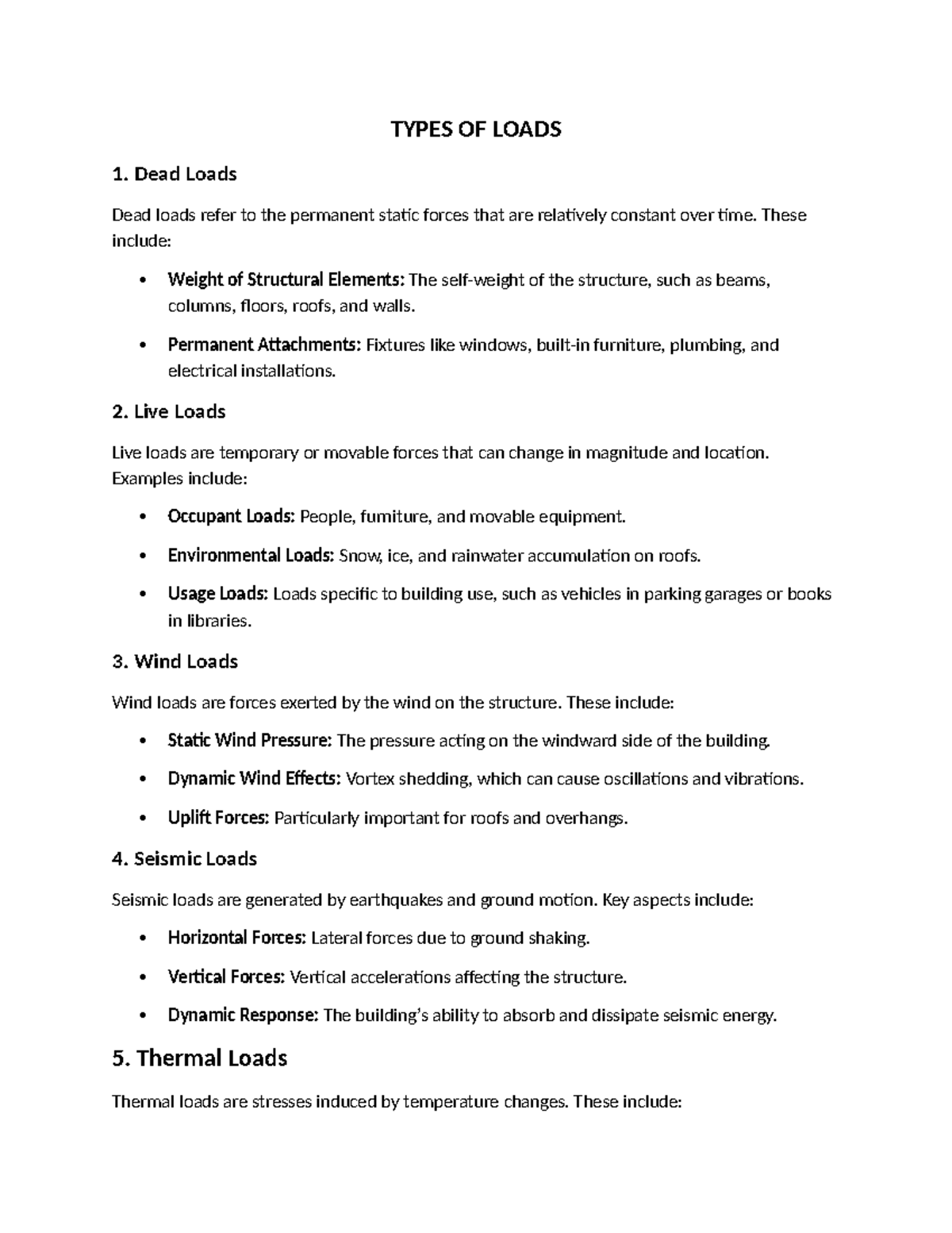 Types of Loads: An Overview of Dead, Live, Wind, and Seismic Loads ...