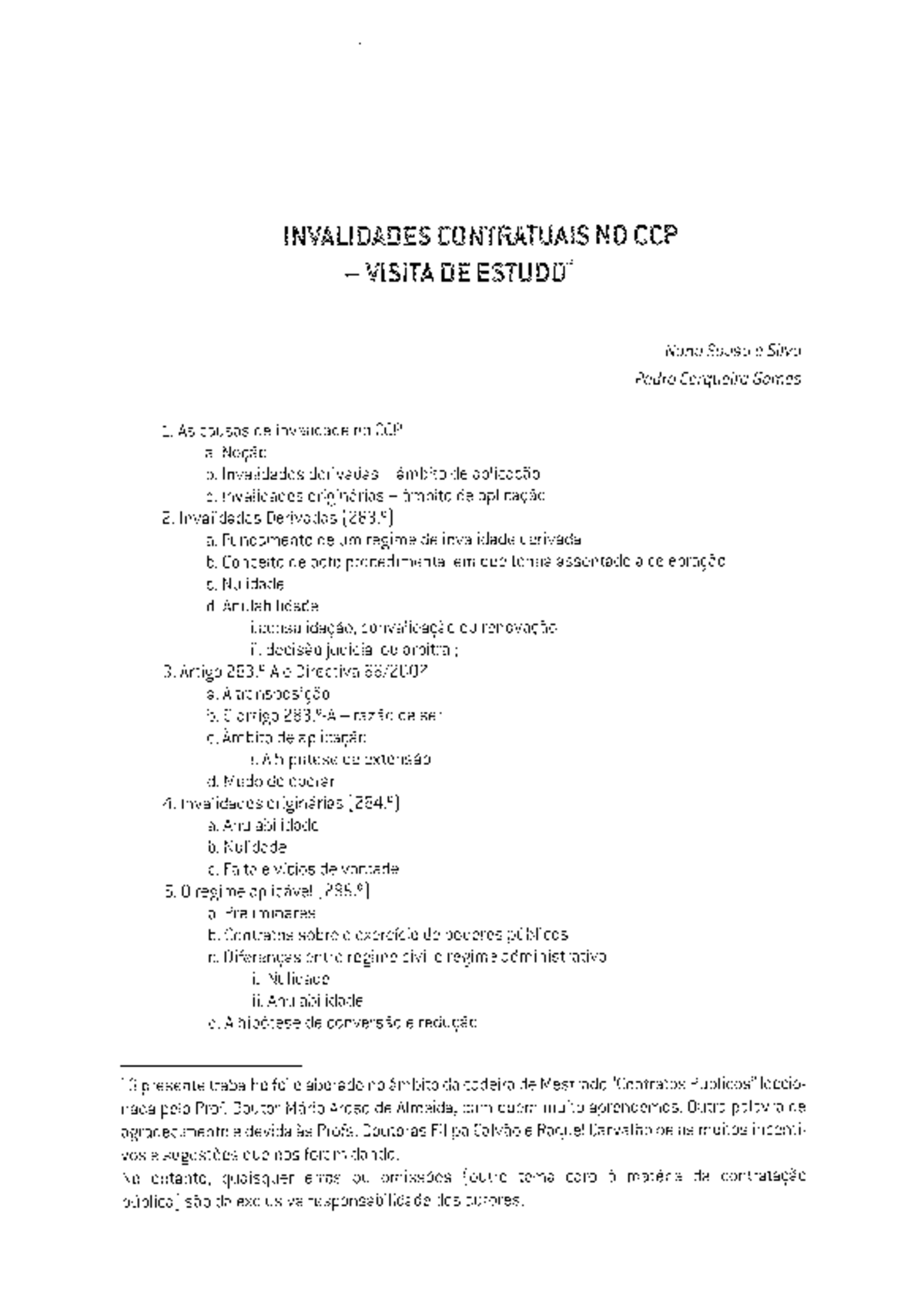 Causas de Invalidade no CCP: Análise e Implicações Jurídicas - Studocu
