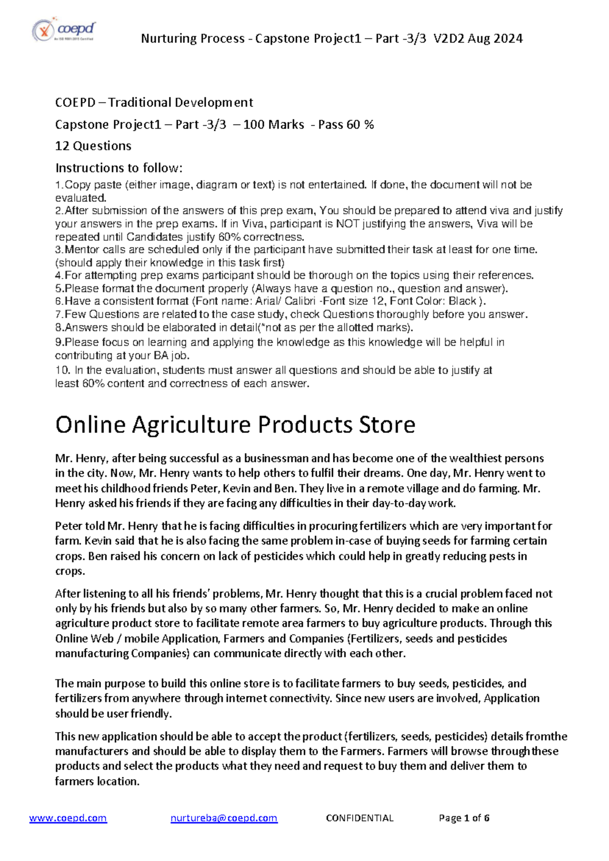7076253 COEPD - Capstone Project 1 - Online Agriculture Products Store ...