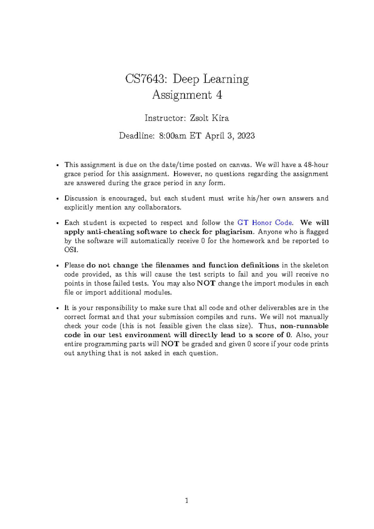 Assignment 4 spring 23 - hjsgcjhvczmn - CS7643: Deep Learning Assignment 4 Instructor: Zsolt ...