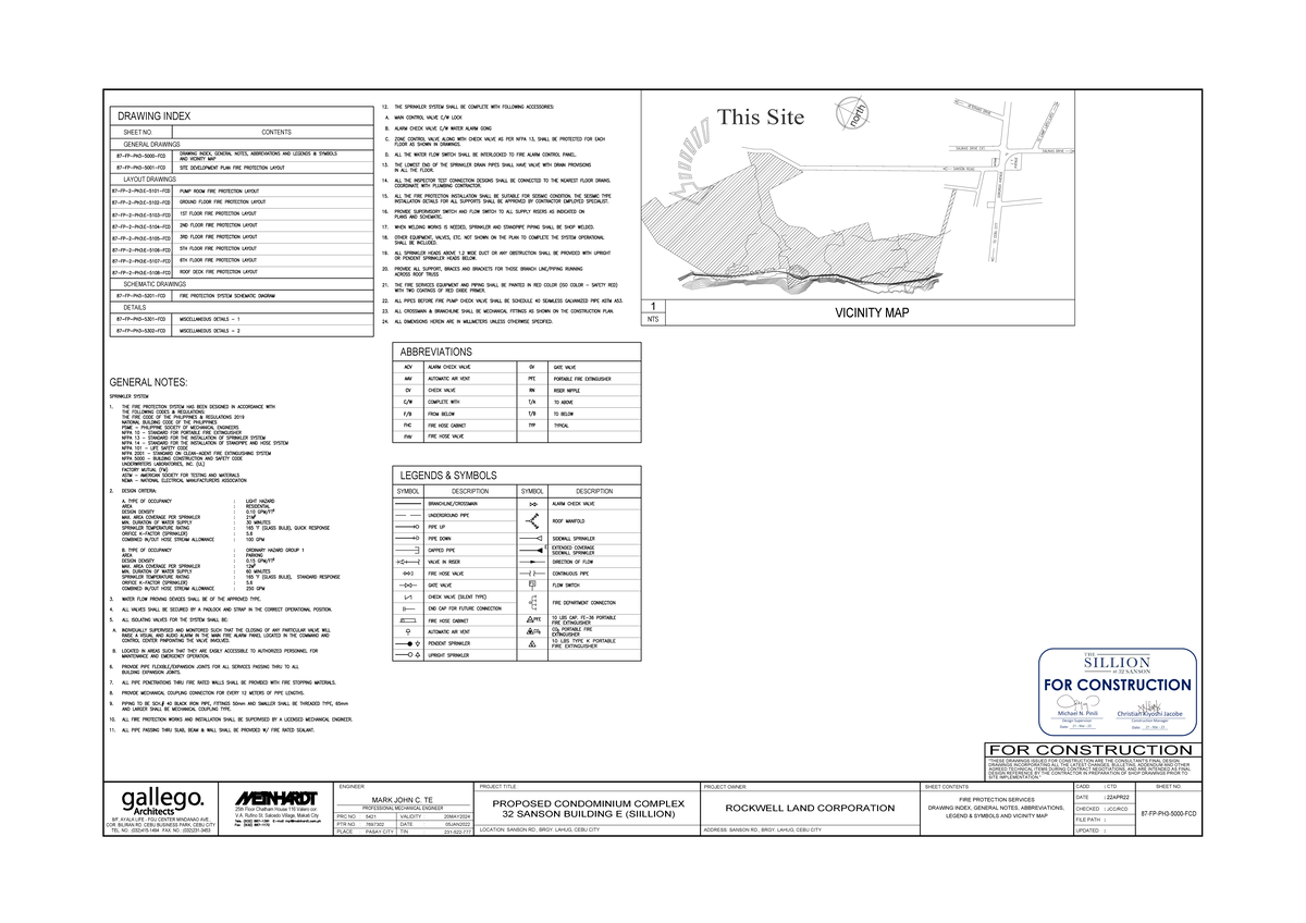 Fire Protection Construction Drawings - 87-FP-PH3 Series - Studocu