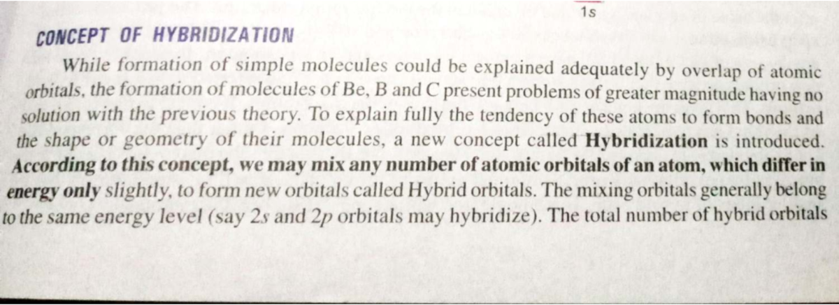 Hybridization - CH 6 Physical Chemistry Notes - Studocu
