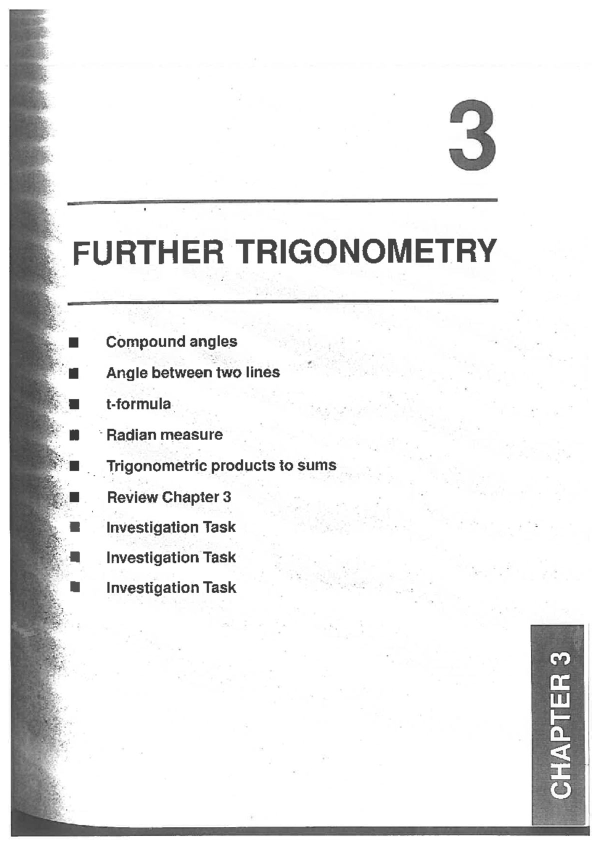 Le11Ext1Ch3: Further Trigonometry Investigation & Exercises - Studocu