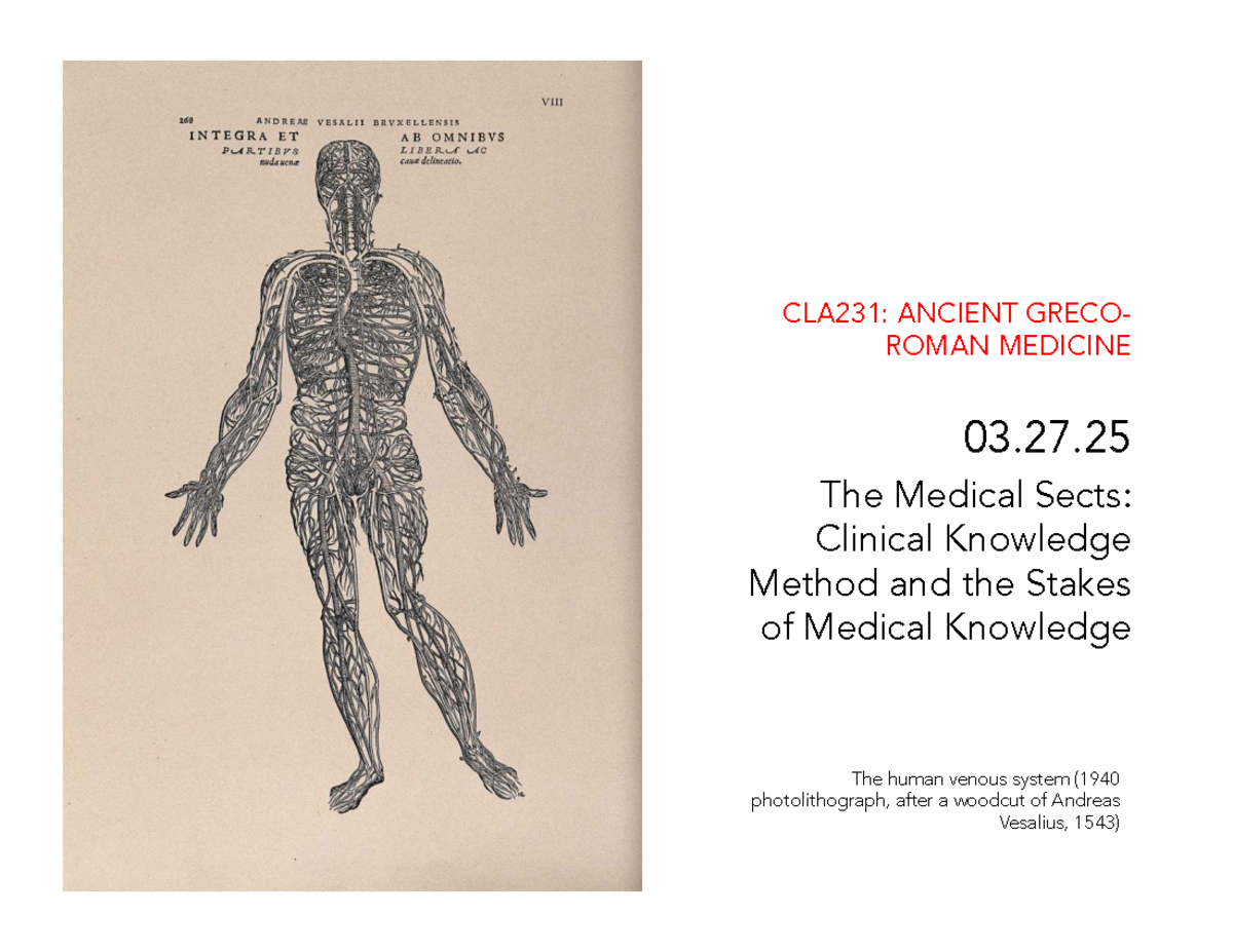 CLA231: Medical Sects in Ancient Greco-Roman Medicine - Methodism ...
