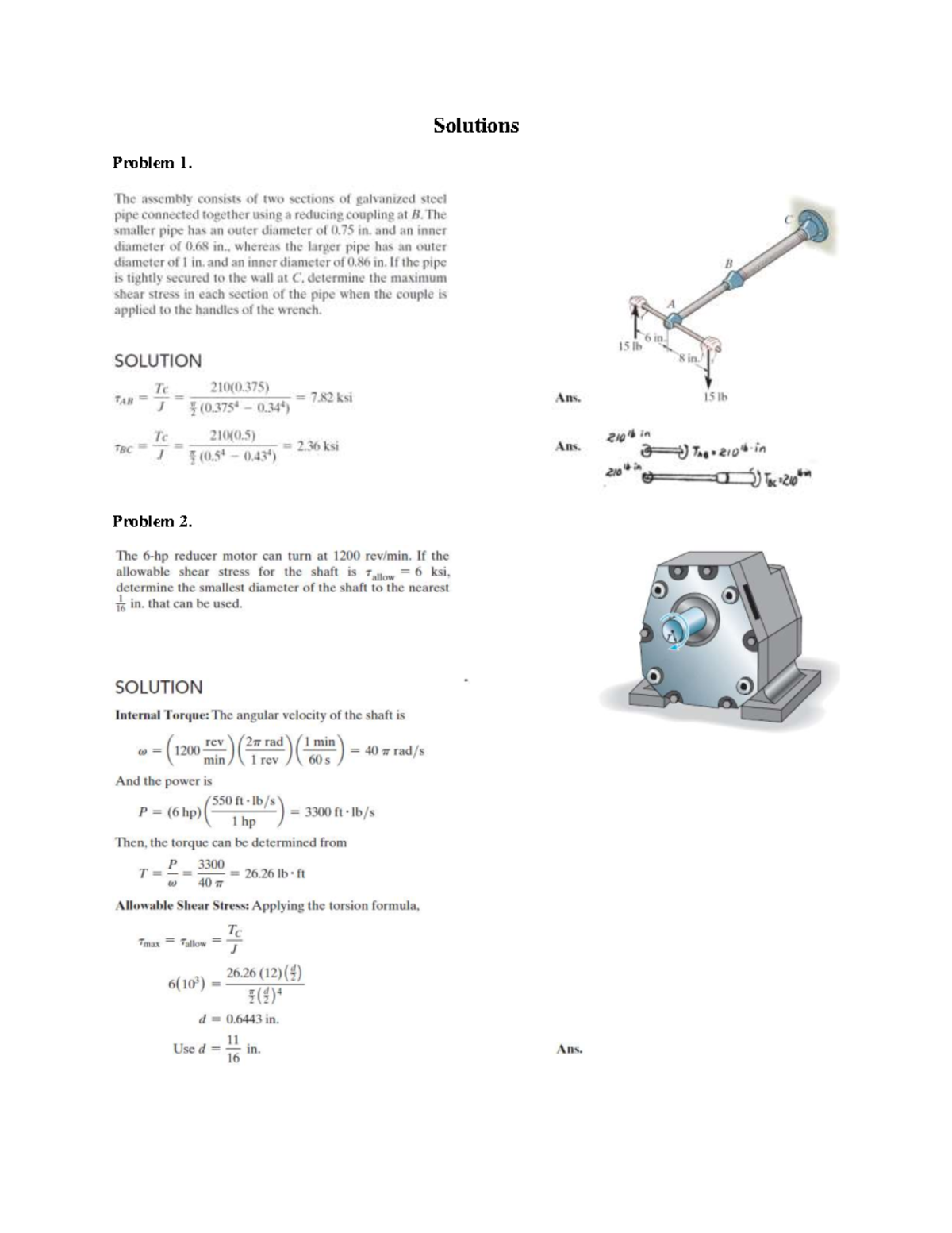 Mathematics Solutions for Course Code: MATH101 - Problems 1 to 9 - ENGS 224 - Solutions Problem ...
