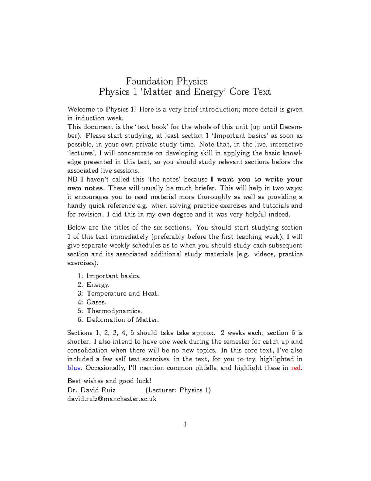 Physics 1 Course Text: Essential Concepts and Study Guide - Studocu