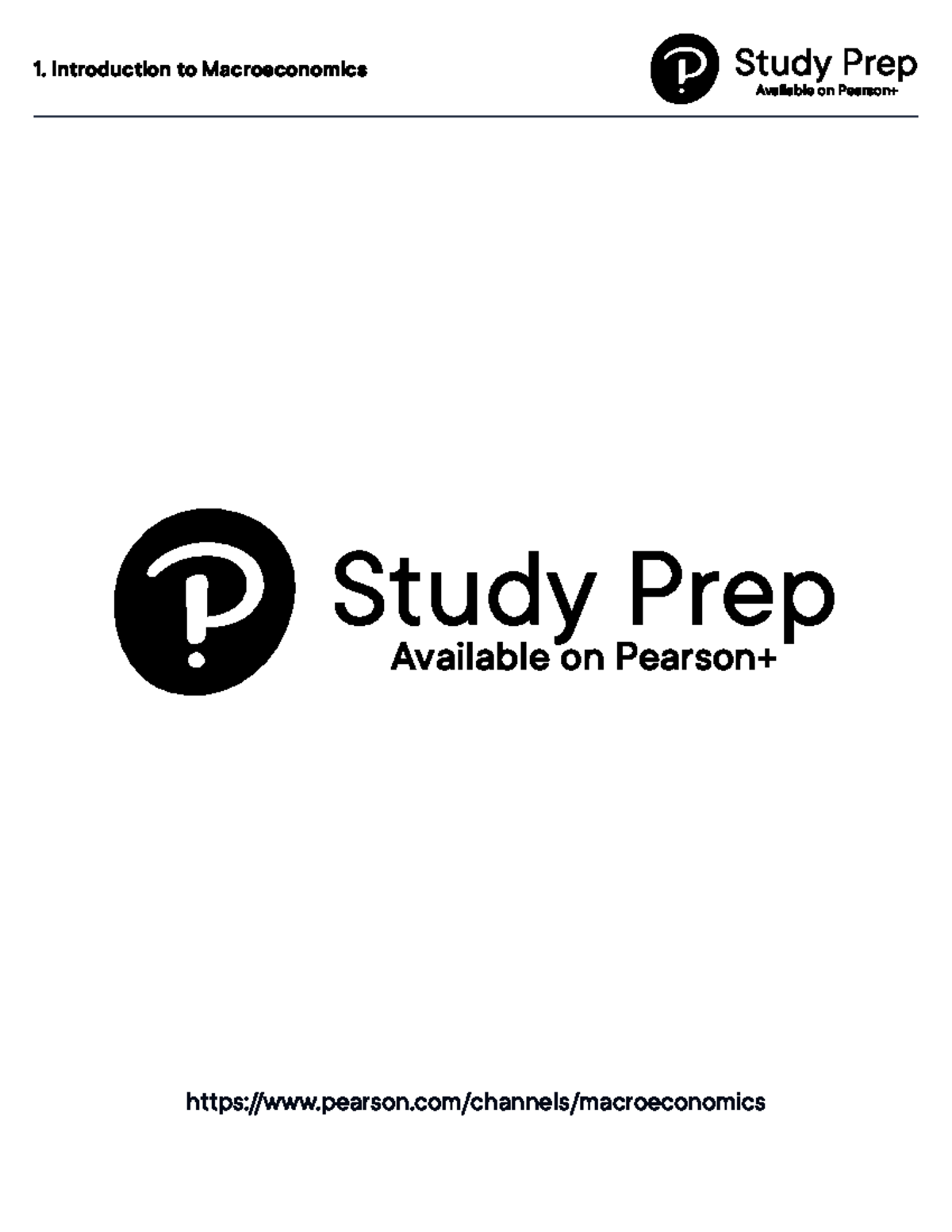 1. Introduction to Macroeconomics Study Prep Worksheet - Studocu