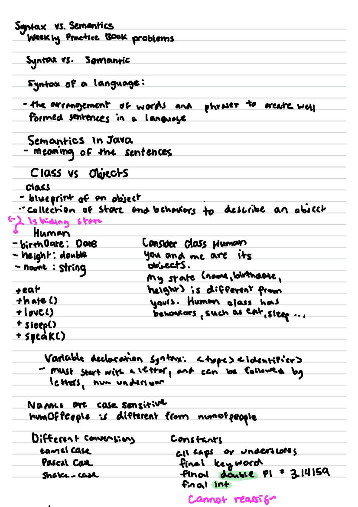 Syntax vs. Semantics Weekly Practice Problems (CS101) - Studocu
