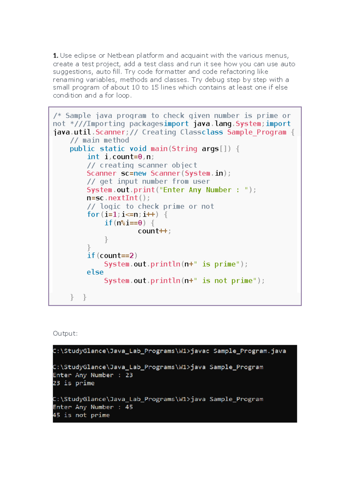 JAVA LAB Manual R22: Comprehensive Guide to Java Programming Concepts ...