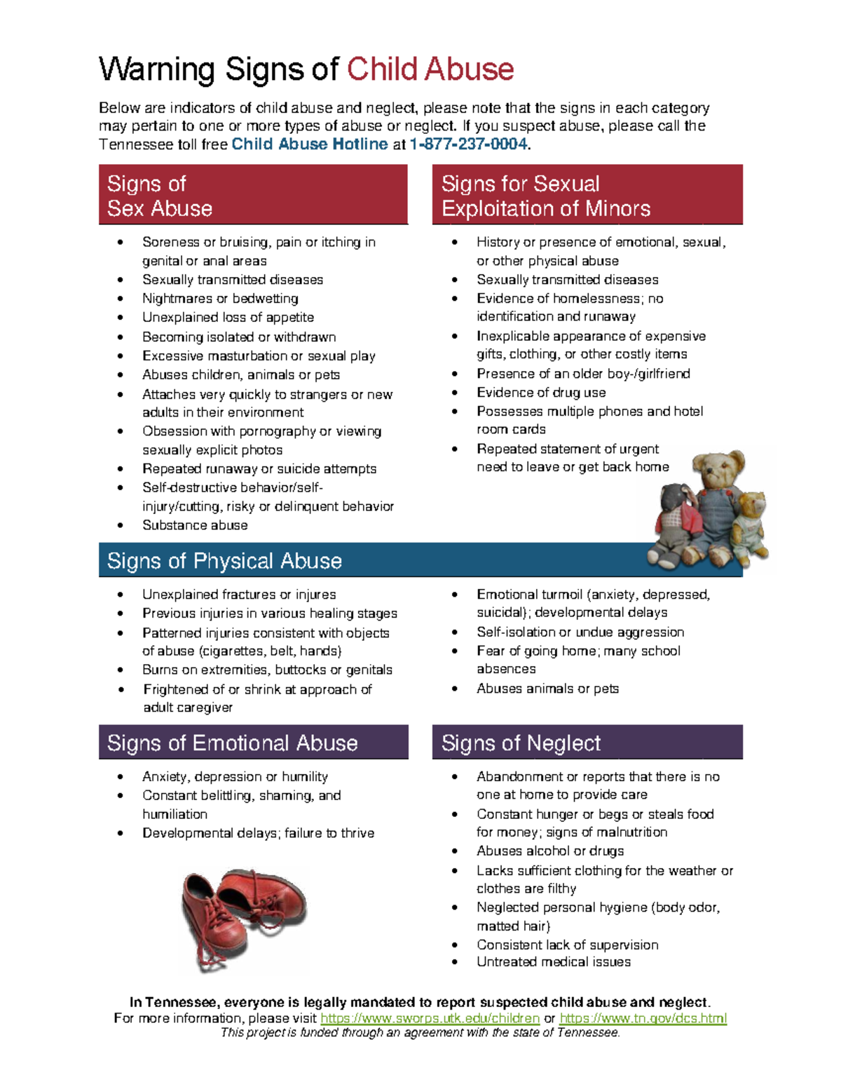 2017 Indicators of Child Abuse and Neglect in TN - Studocu