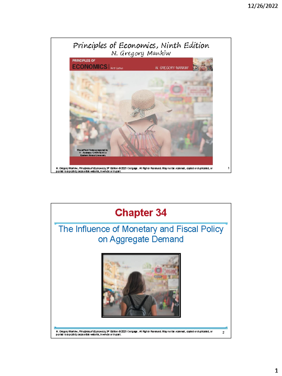Chapter 34: Impact of Monetary & Fiscal Policies on Aggregate Demand ...