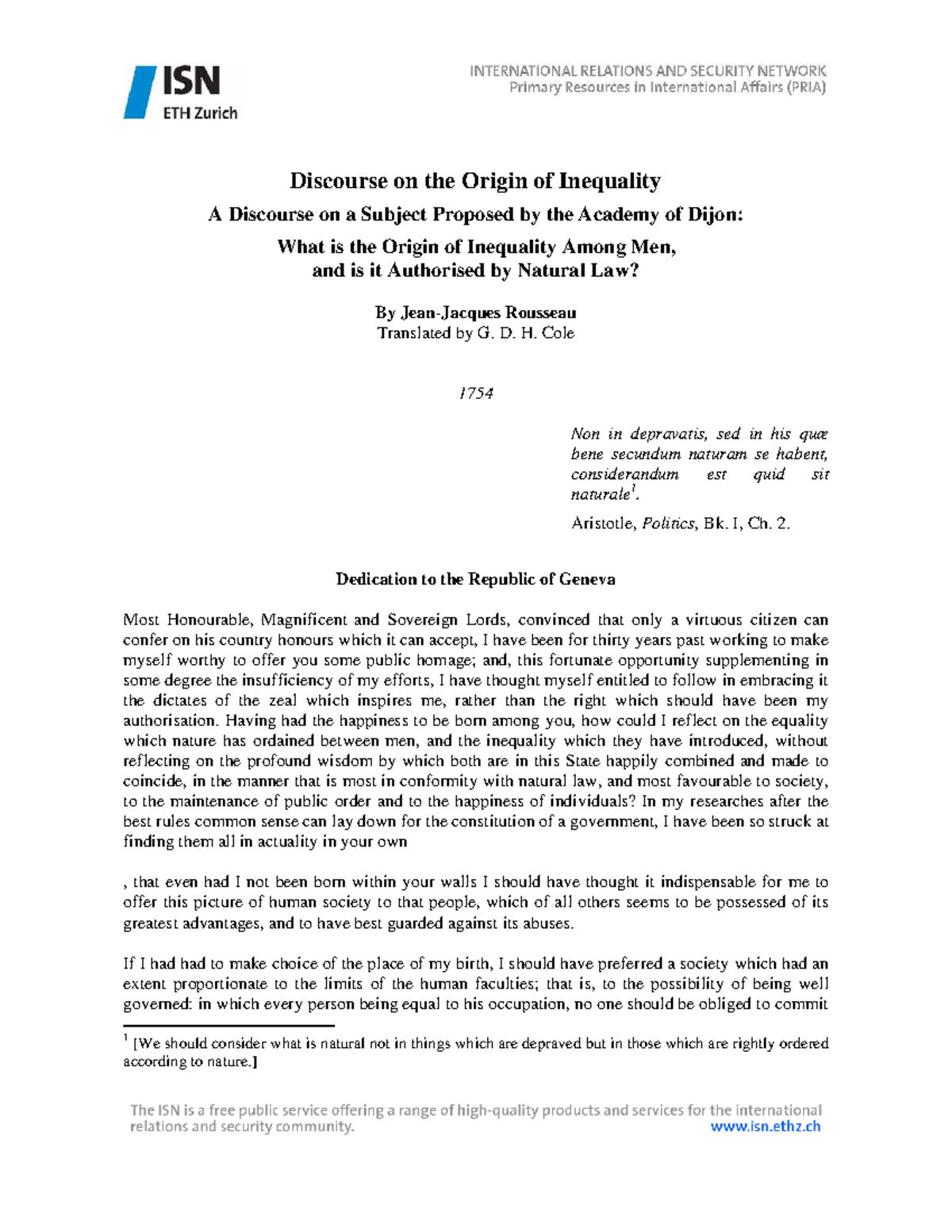 Discourse on the Origin of Inequality Among Men: Rousseau's Insights ...