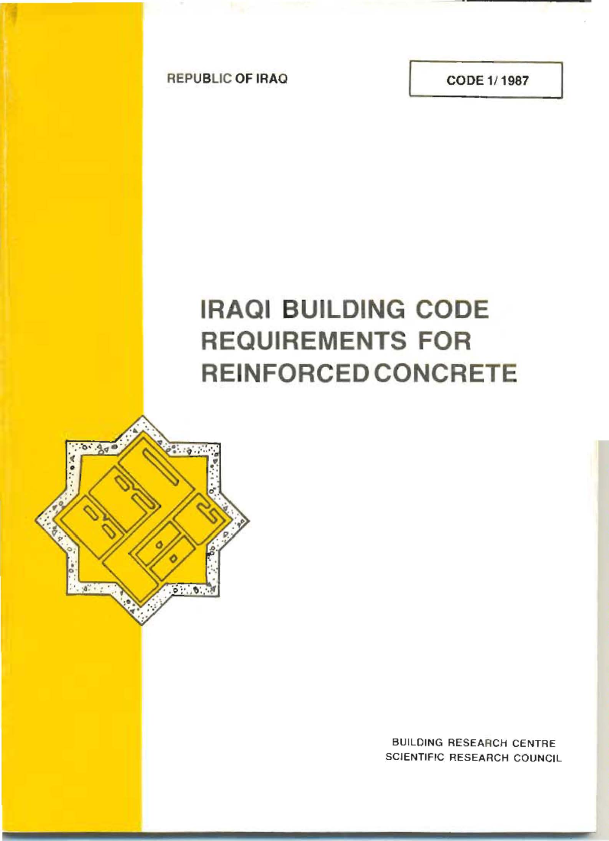 Iraqi Building Code 1/1987: Requirements for Reinforced Concrete - Studocu