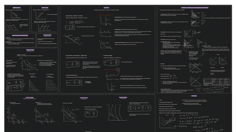 BSP1 - Mini Cheatsheet on Curve Elasticity & Economic Efficiency - Studocu