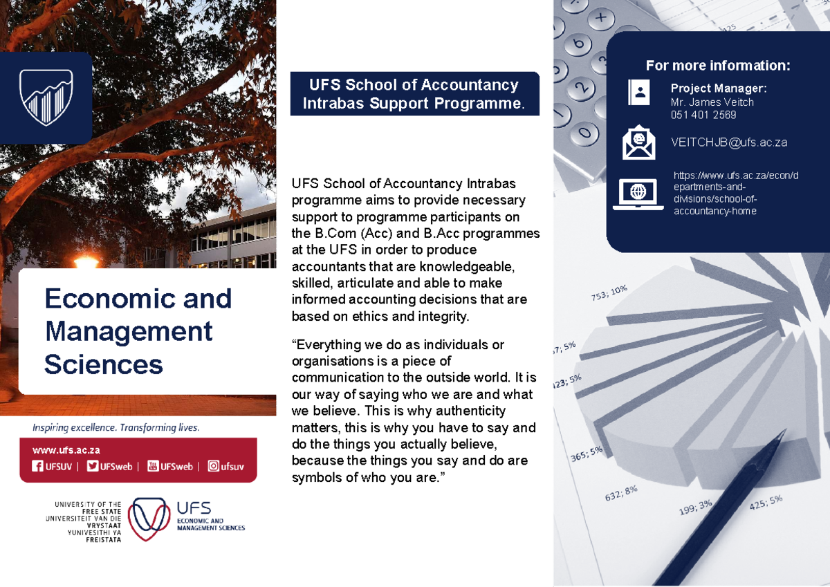 UFS SOA Intrabas Academic Support Programme Brochure - Studocu