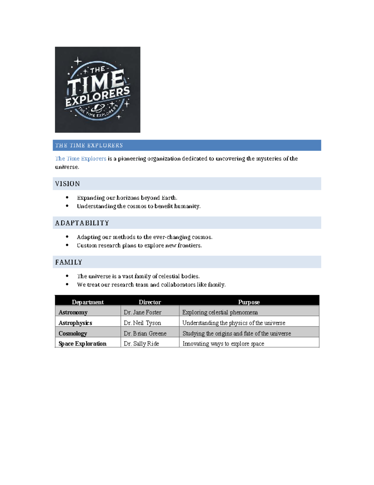 Project 1 (Mock Test 2): Exploring the Universe with The Time Explorers ...