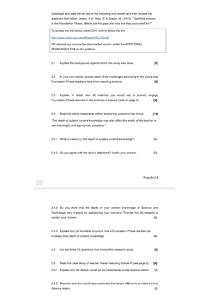 [Solved] Sants lesson plan template For Grade 3 life skills Topic How ...
