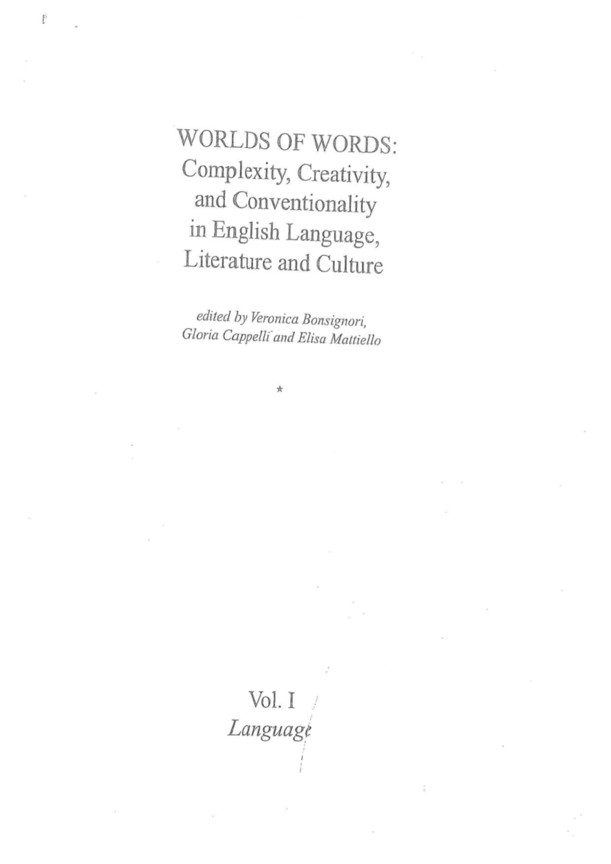 WORLDS OF WORDS: Complexity and Creativity in Film Translation (ENG 101 ...