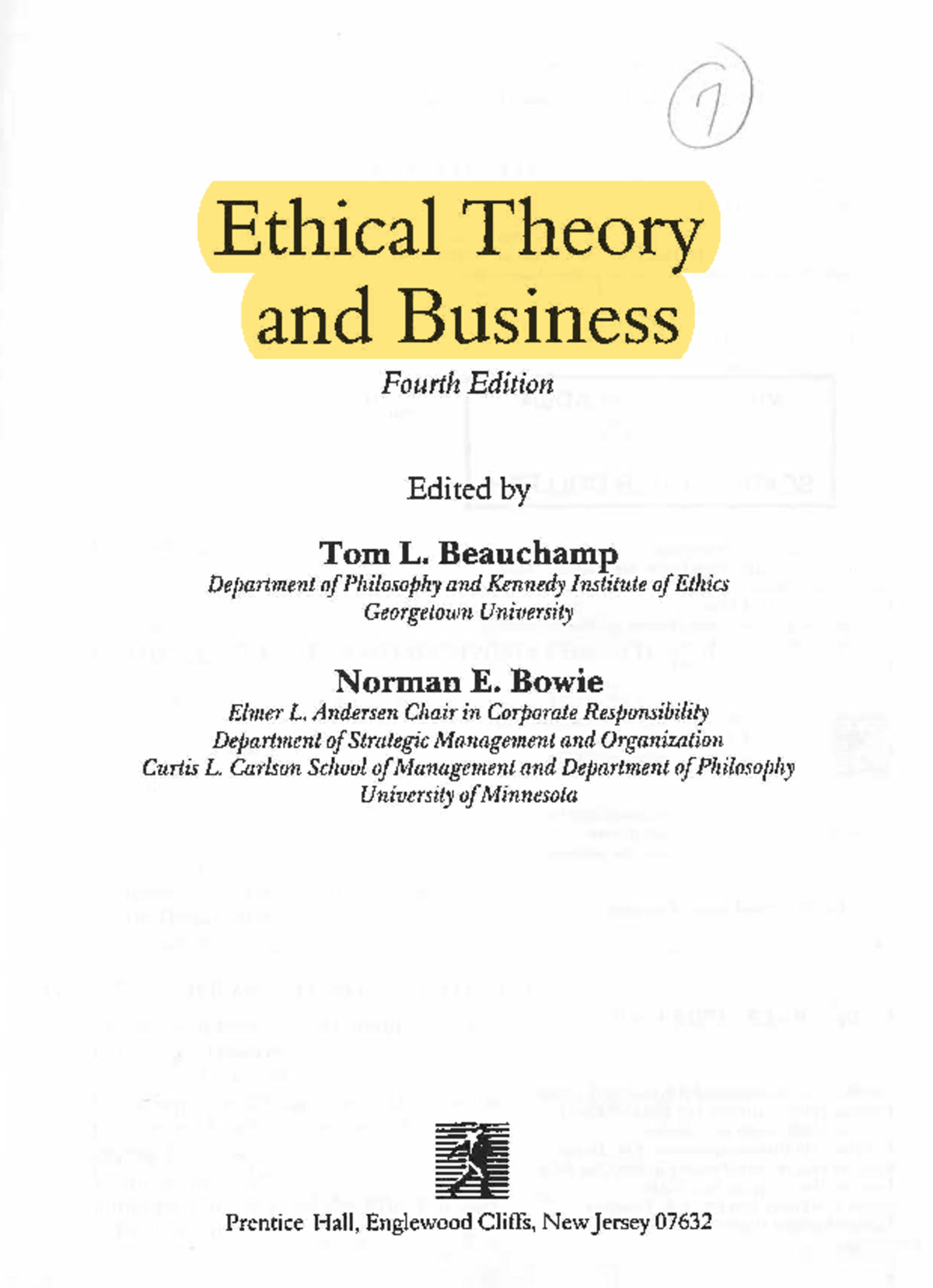 Freeman Kant - BUSINESS ETHICS - PHLB06 - (j) Ethical Theory and ...