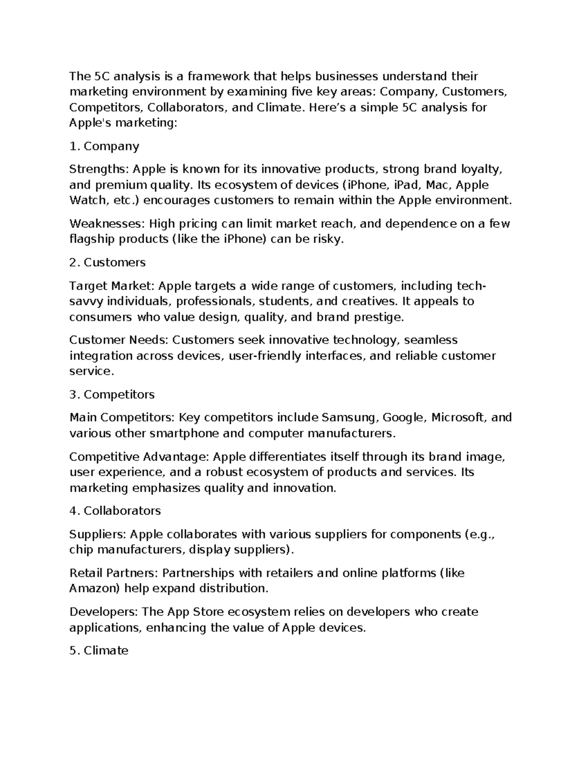 Apple 5C Analysis: Understanding Marketing Environment Factors - Studocu
