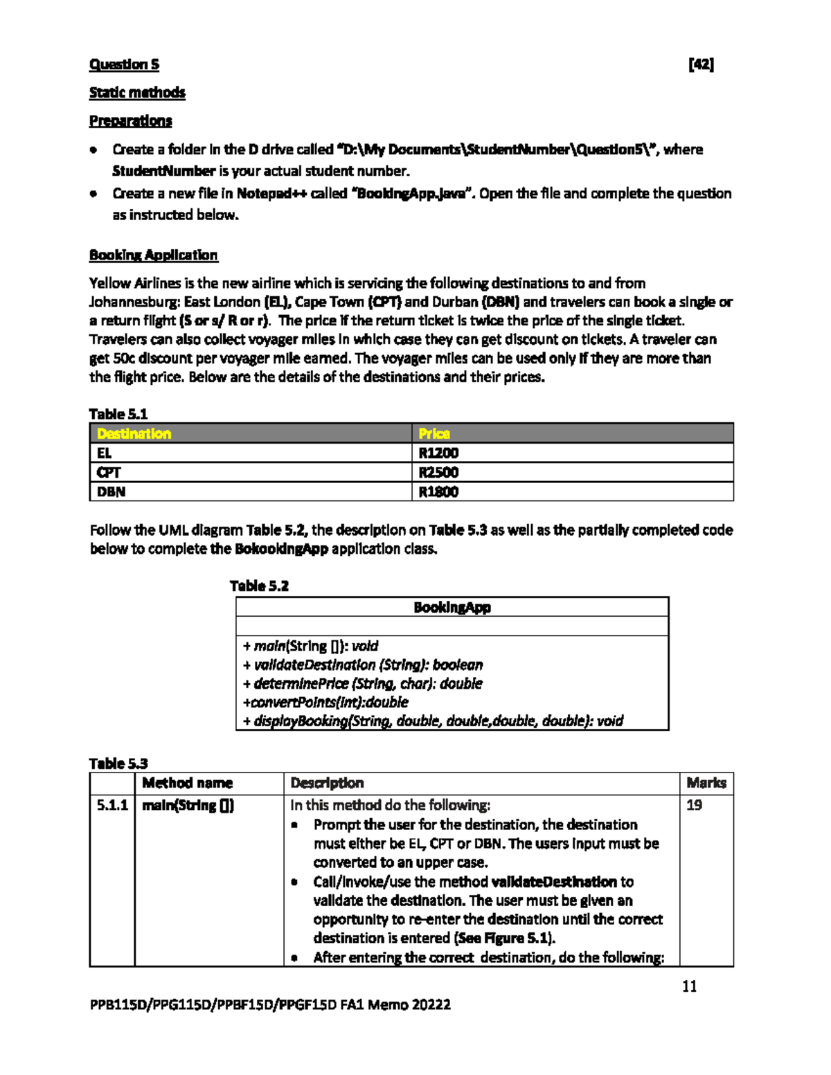 Final Exam: Booking Application (CS101) - Static Methods & UML - Studocu