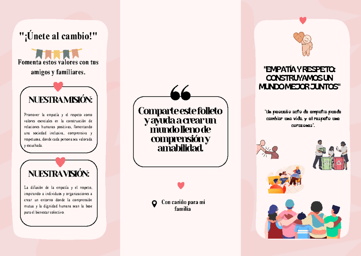 Folleto Tríptico: Promoviendo Empatía y Respeto en la Sociedad - Studocu