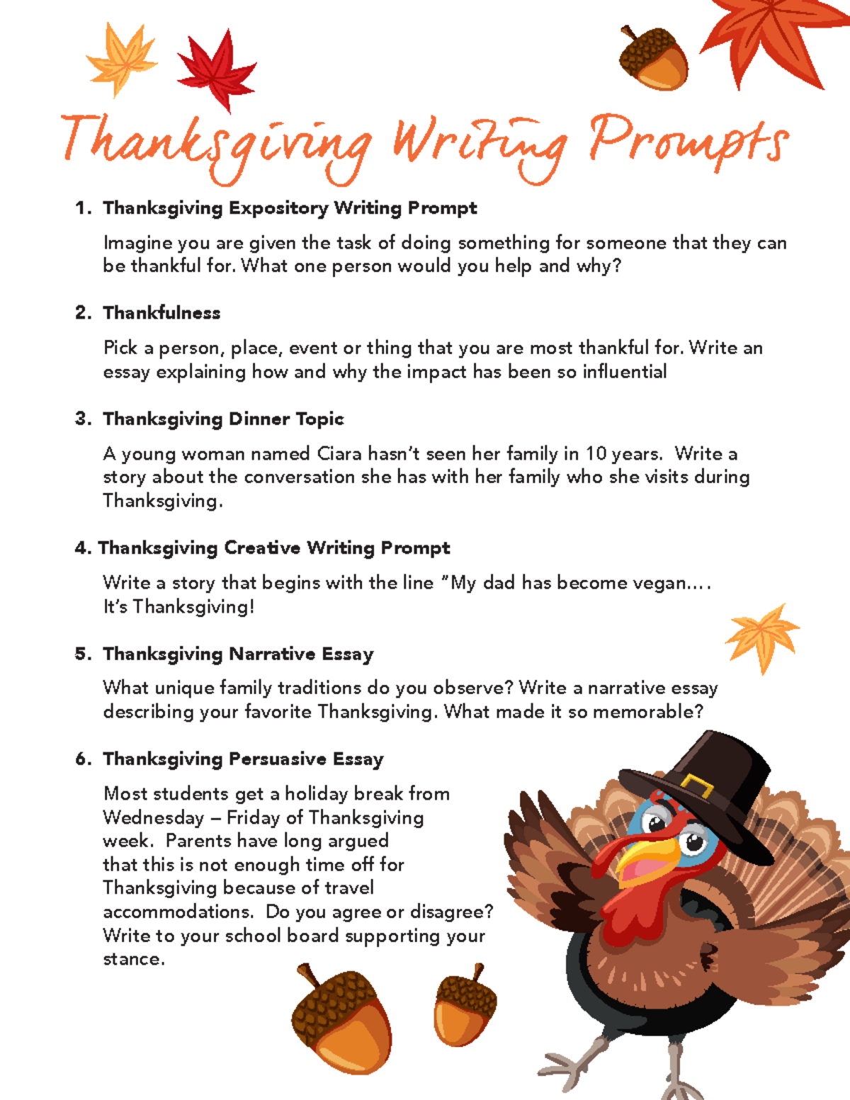 Thanksgiving WNB - its about proteins and carbs - Thanksgiving Writing ...