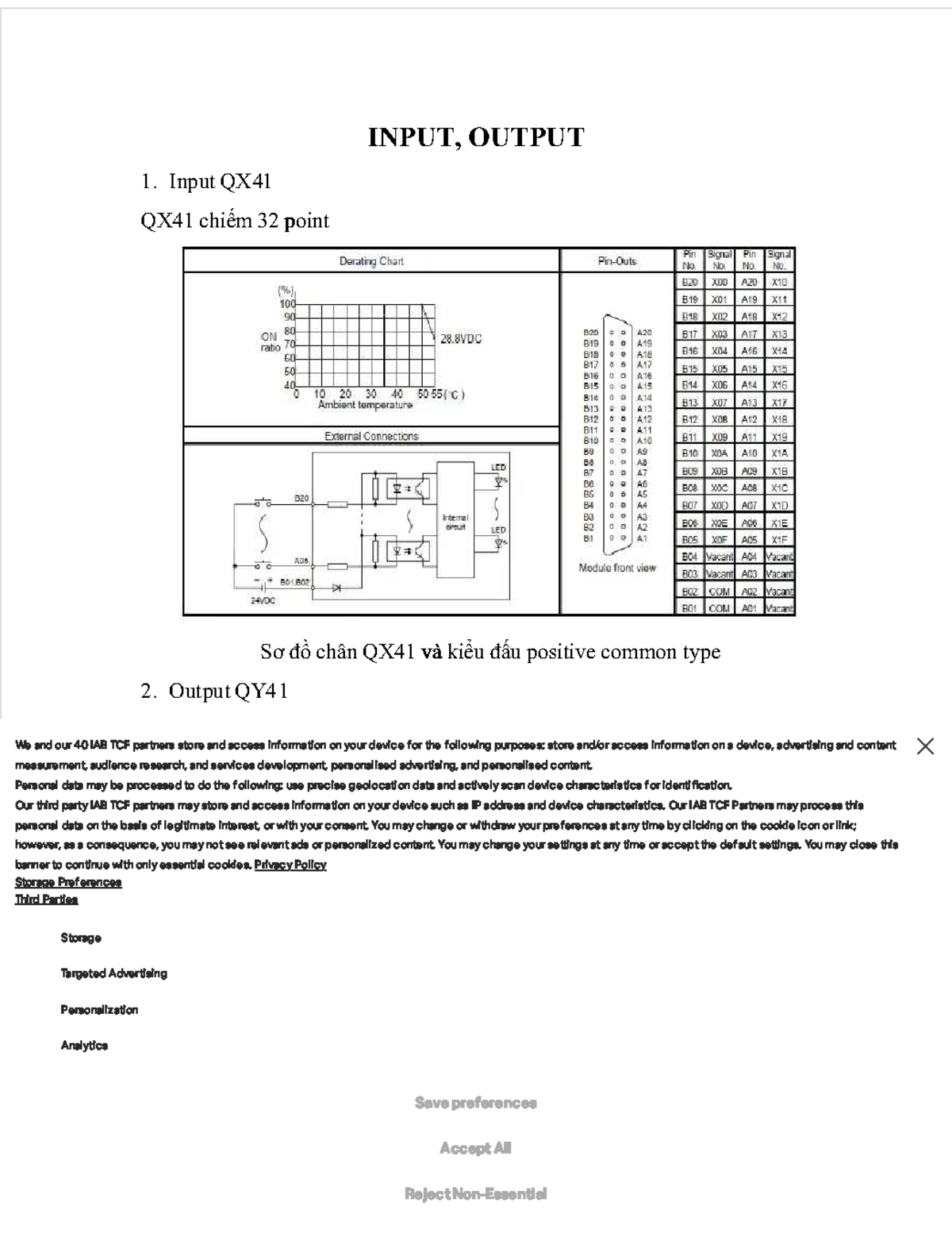 PLC QX41 & QY41 Input/Output Control Overview - Studocu