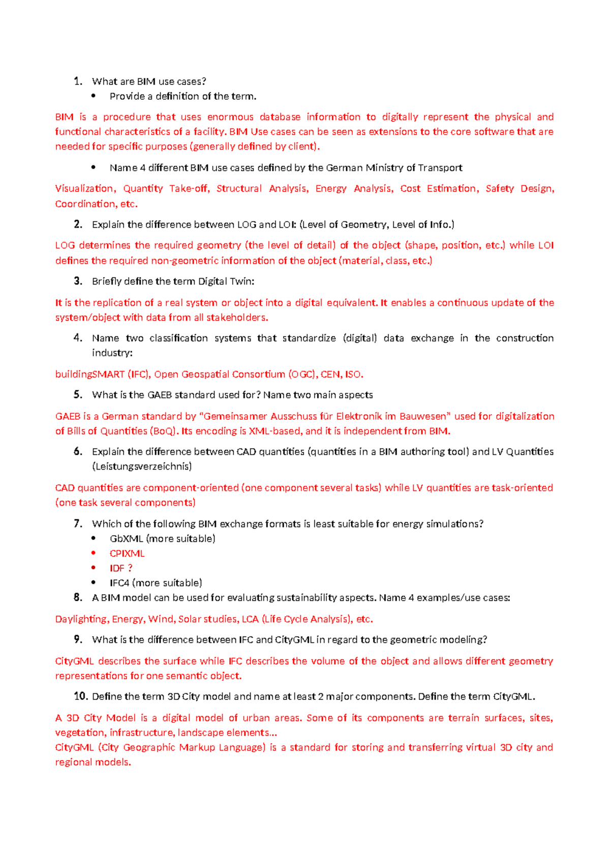 BIM Fundamentals WS21 (filled)-1 - What are BIM use cases? Provide a ...