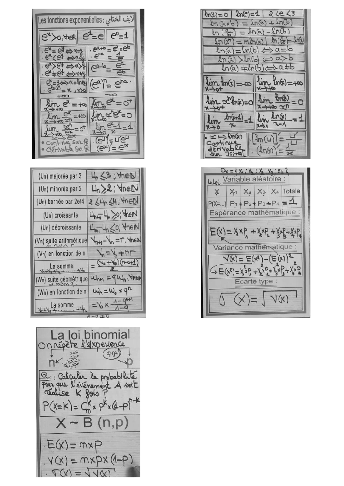 ln(1): I I Les Fonctions Exponentielles - Règles Maths Noir Blanc - Studocu